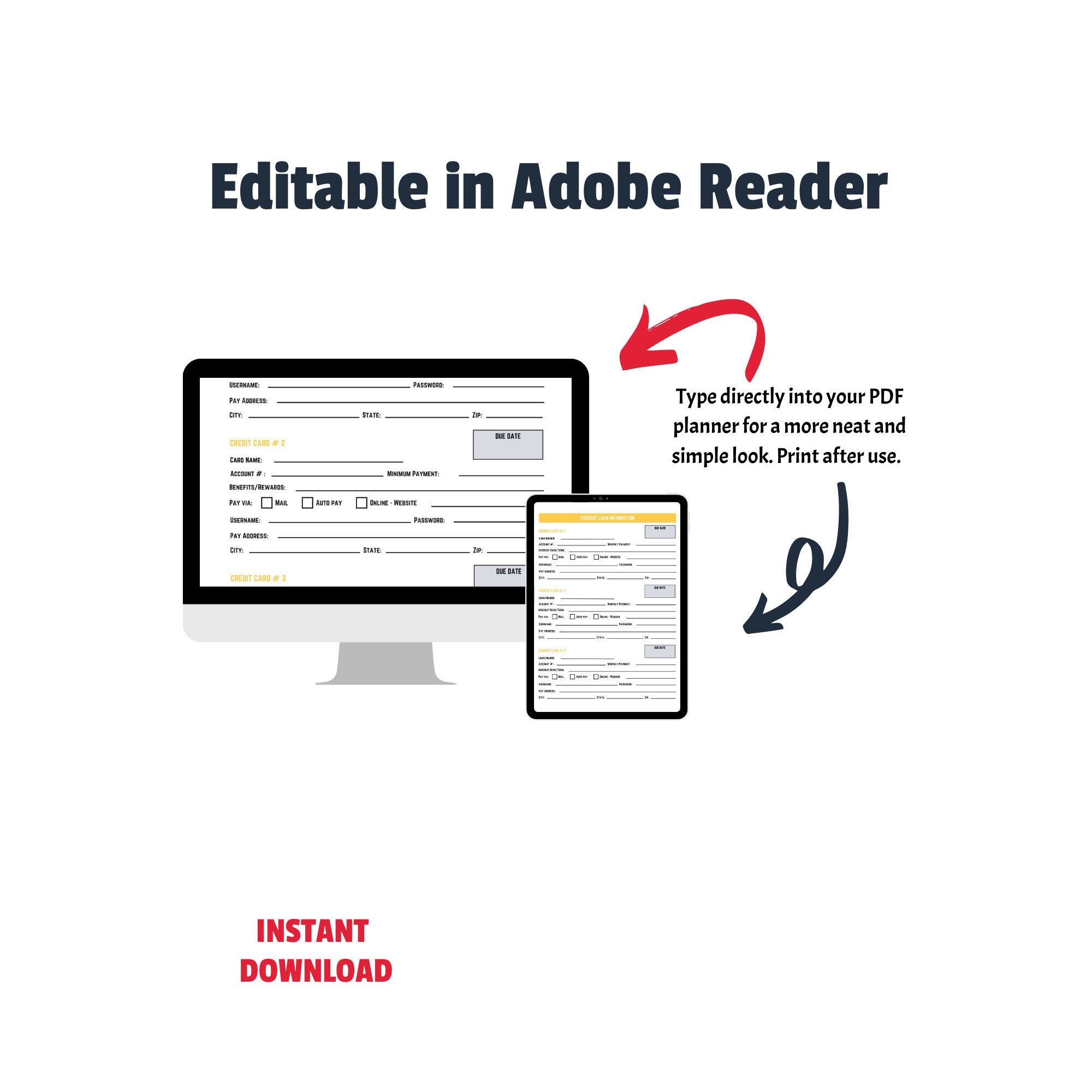 Fillable Emergency Binder Printable for in Case of Emergency What If ...