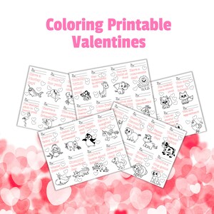 Coloring Printable Classroom Valentines Funny Animal Fillable ...