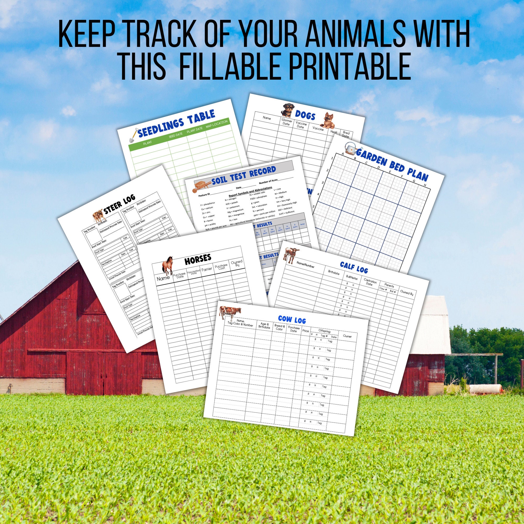 Fillable Farm Bundle for Small Farms, Lifestyle Farm, Hobby Farms ...