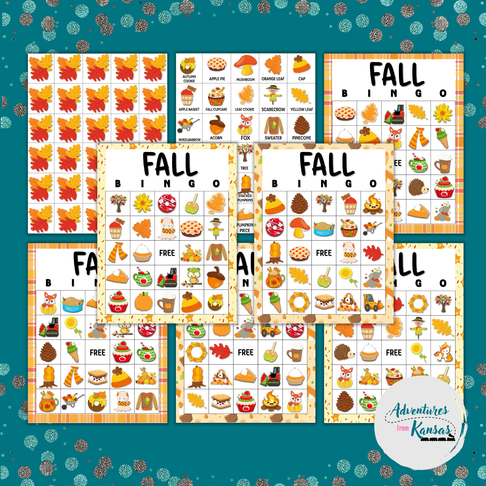 Fall BINGO Game | Printable Fall Party Game | Seasonal Bingo | Fall ...