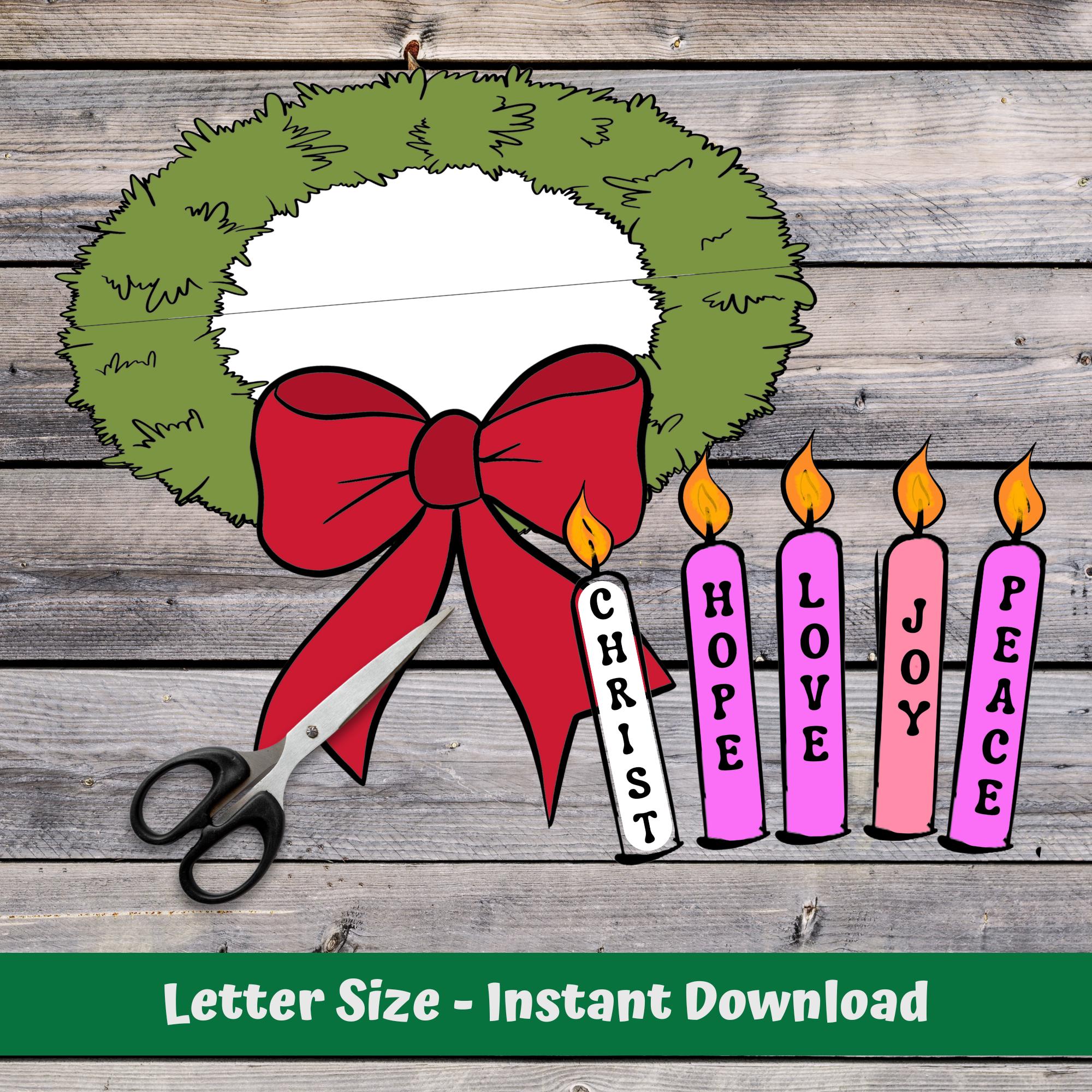 Advent Wreath Bible Paper Craft, Sunday School, Children's Church ...