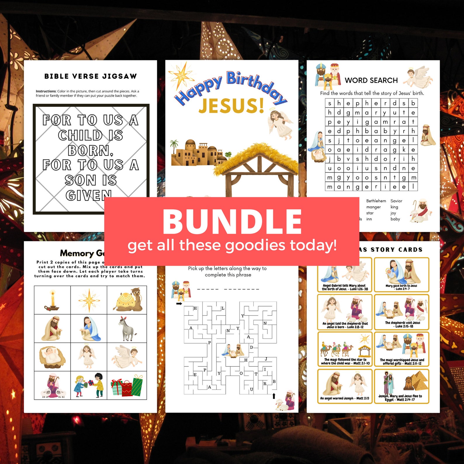 Printable Christmas Nativity Family Activity | Nativity Advent Bible ...