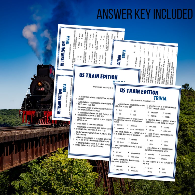 United States Train Trivia for Families, Train Clubs and Groups ...