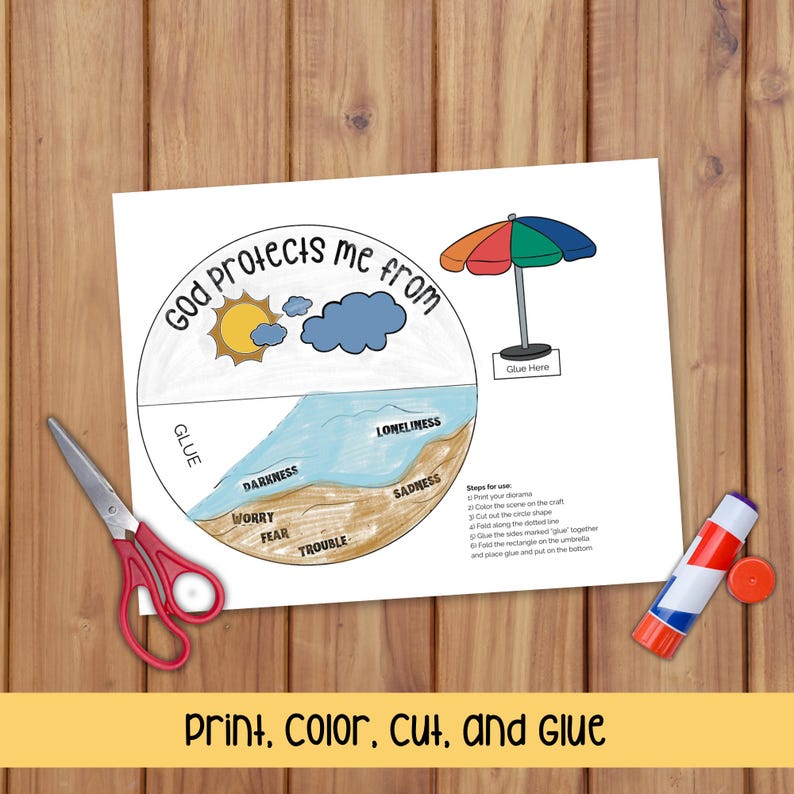 God Protects Me 3d Diorama Kids Bible Craft, Sunday School Crafts ...