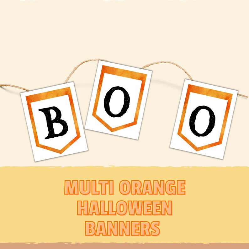 Halloween Printable Flag Banner Alphabet A Z & Number 0 9 - Etsy