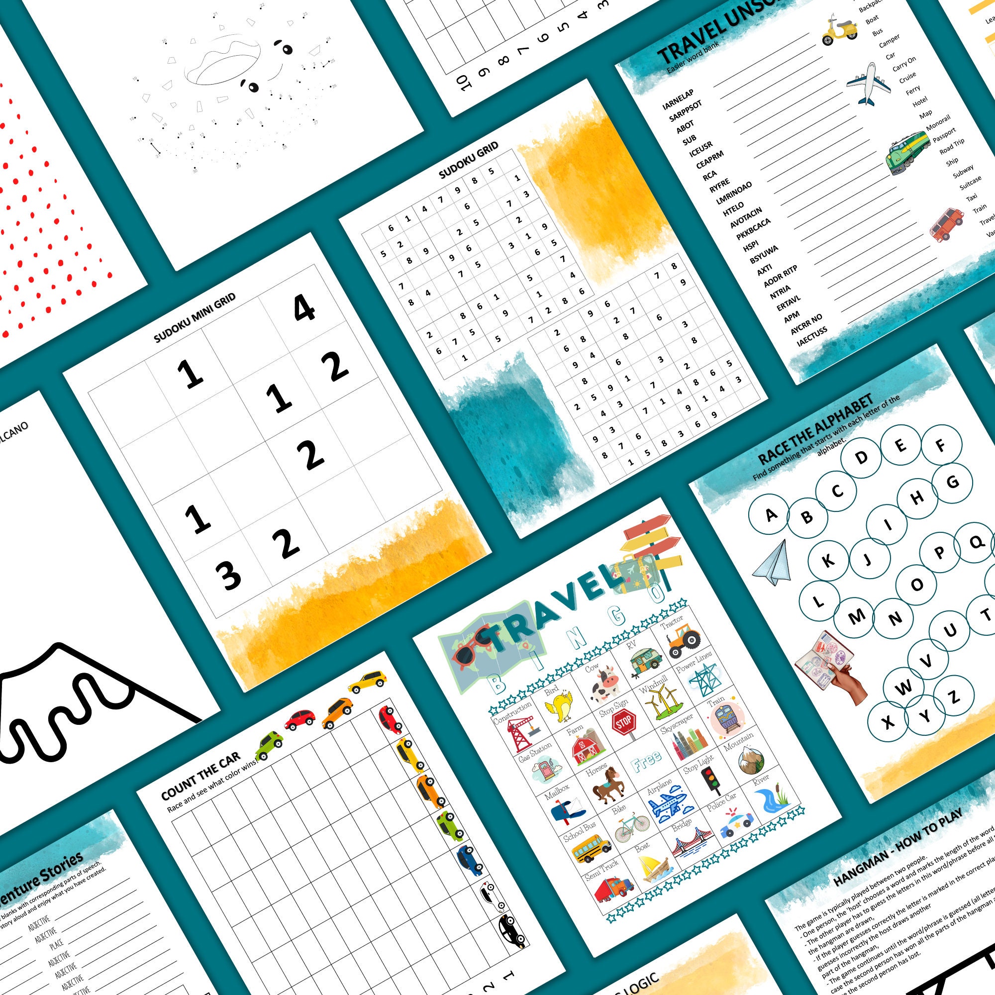 Travel Activity Journal Printable Travel Planner Road Trip Journal ...