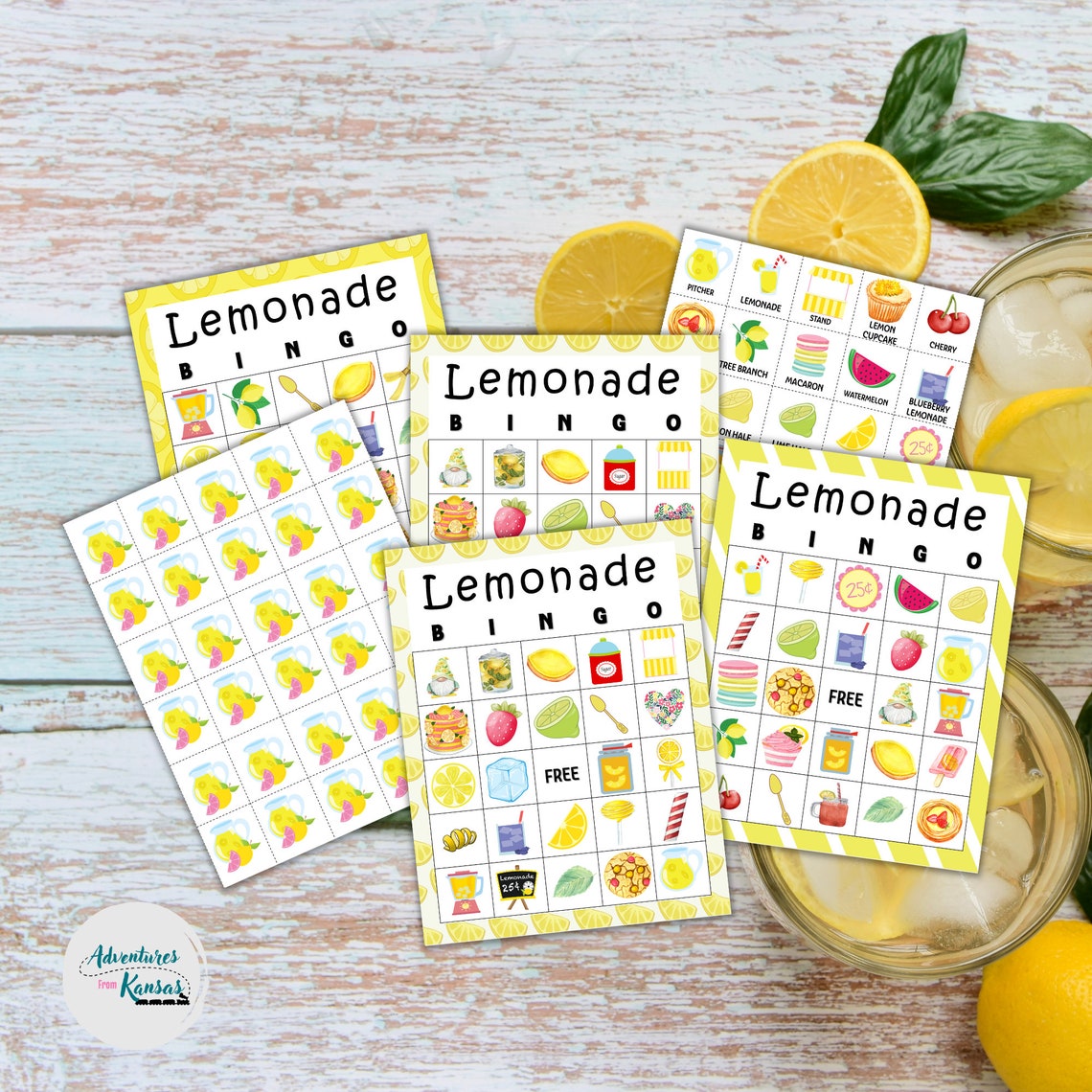 Lemonade Bingo Printable for Birthday Parties, Family Game Night ...