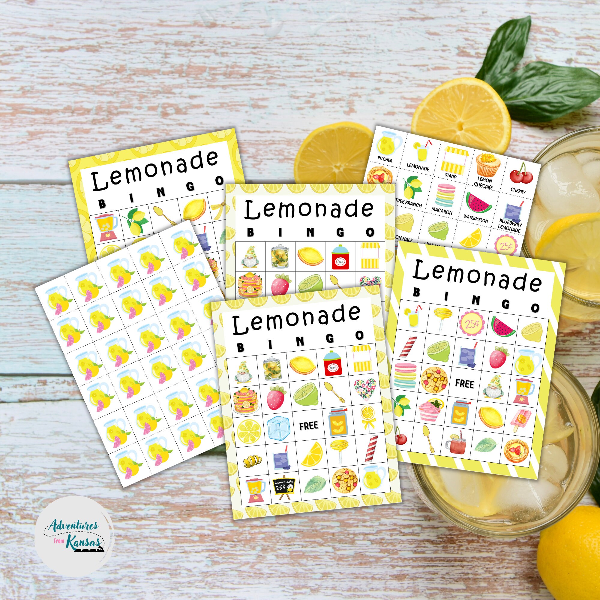 Lemonade Bingo Printable for Birthday Parties, Family Game Night ...