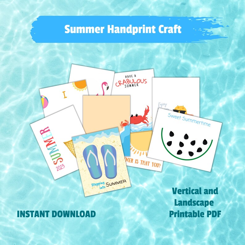 Summer Handprint Art Summer Handprint Craft Handprint Keepsake Art ...