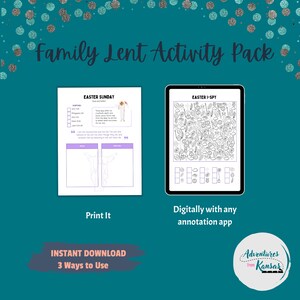 Easter Lent Activity Sheets Family Lent Activity Worksheets Lent Games ...