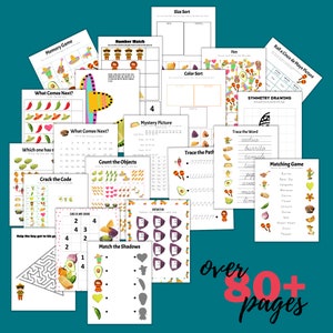 Cinco De Mayo Taco Activity Sheets Mexican Food Worksheets for ...