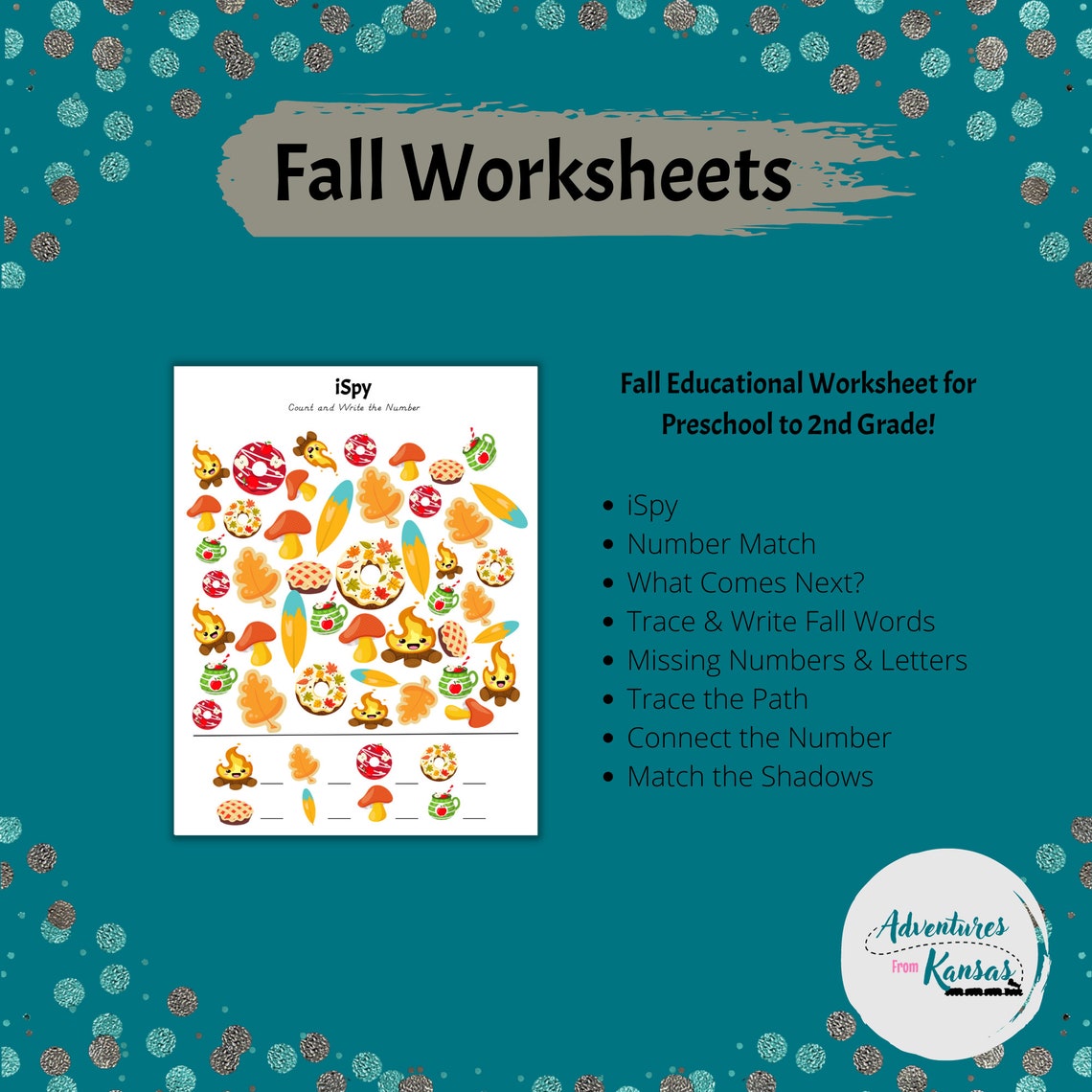 Fall Educational Worksheets for Kids Preschool to 2nd Grade Fall Fun ...