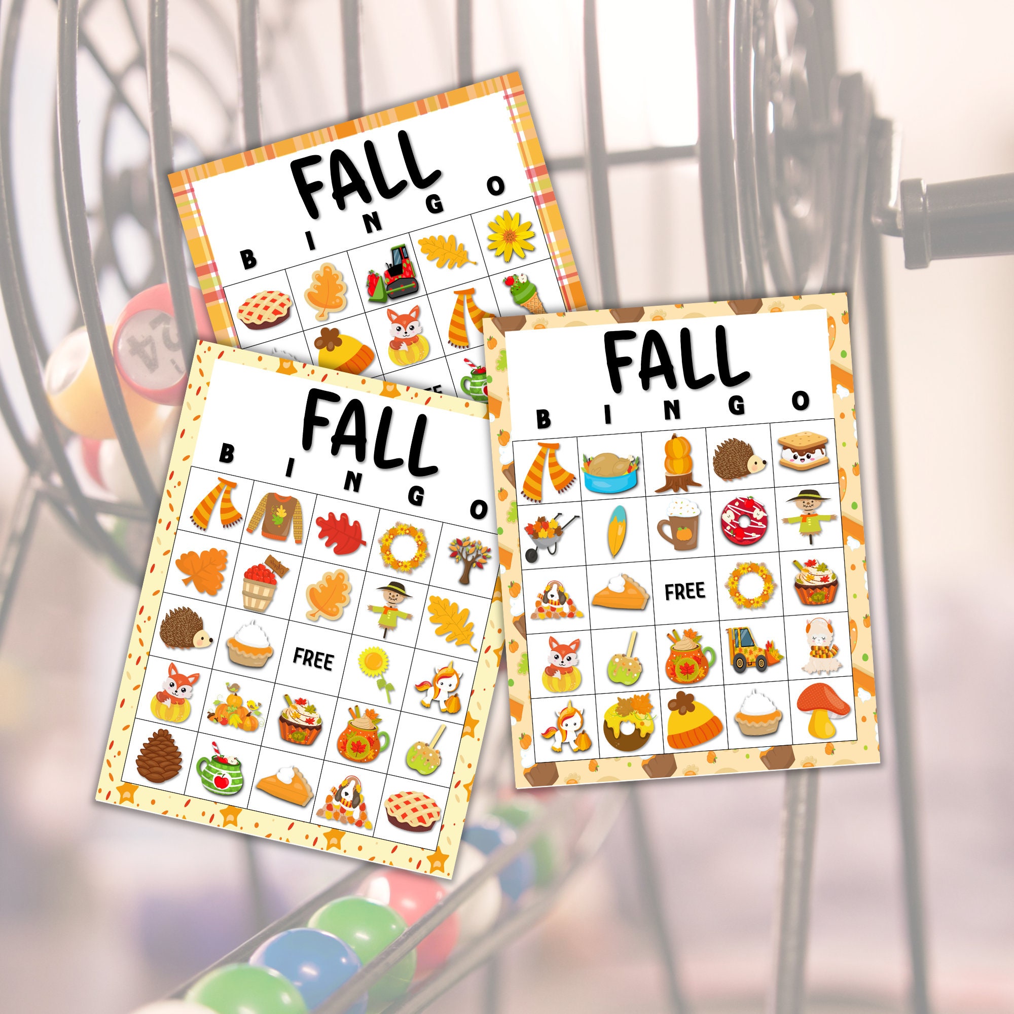 Fall BINGO Game | Printable Fall Party Game | Seasonal Bingo | Fall ...