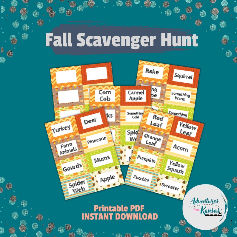 Fall Scavenger Hunt Printable | Scavenger Hunt for Families | Seasonal ...