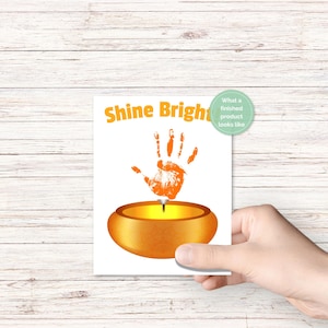 Diwali Handprint Keepsake Gift Craft | Printable Diya Festival of ...