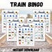 Train Bingo Printable Birthday Parties, Family Game Night, Railroad ...