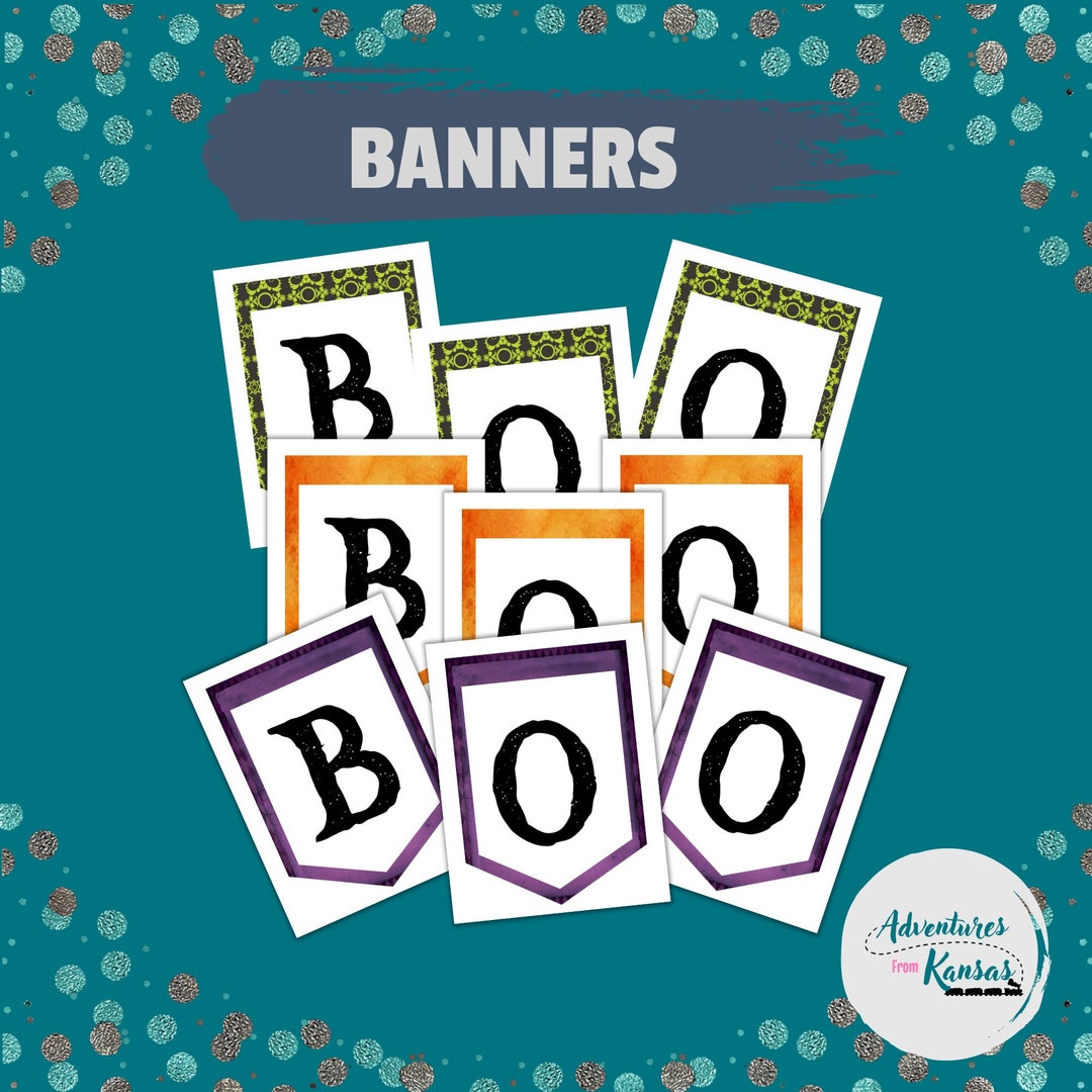 Halloween Printable Flag Banner Alphabet A Z & Number 0 9 Halloween ...