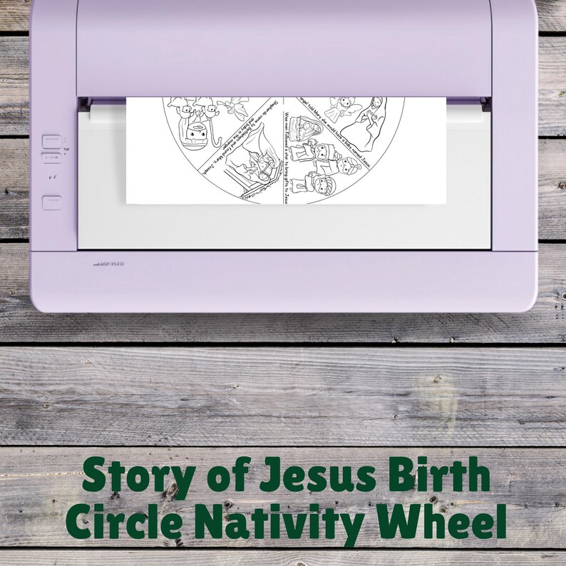 Story of Jesus Birth Nativity Craft Spinning Circle Wheel Kit, Kids DIY ...