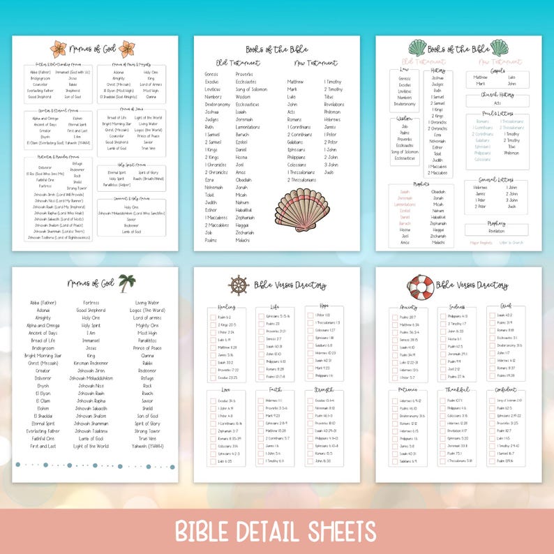 Catholic Beachy Bible Study Teen Prayer Journal Summer Inserts Binder ...