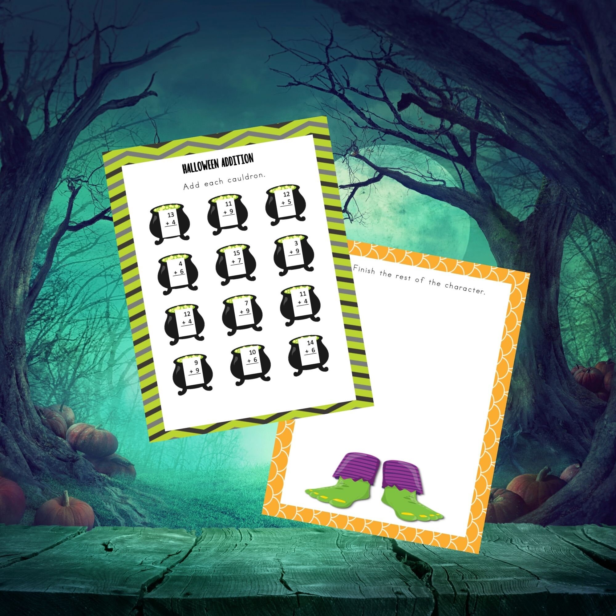 Wacky Halloween Cursive Activity Packet Fun Kids Printable - Etsy