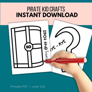 Pirate Unit Art Tear and Paste Craft | Printable Pirate Treasure Chest ...