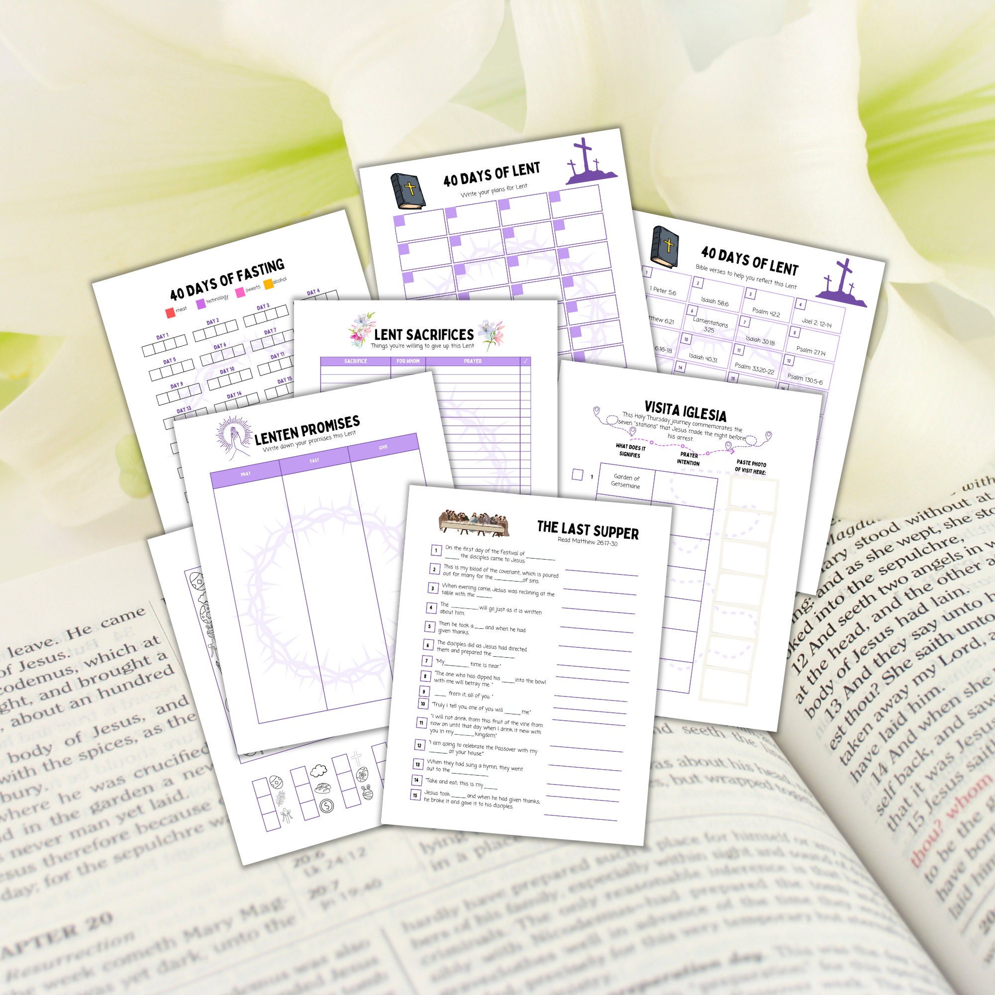 Easter Lent Activity Sheets Family Lent Activity Worksheets Lent Games ...