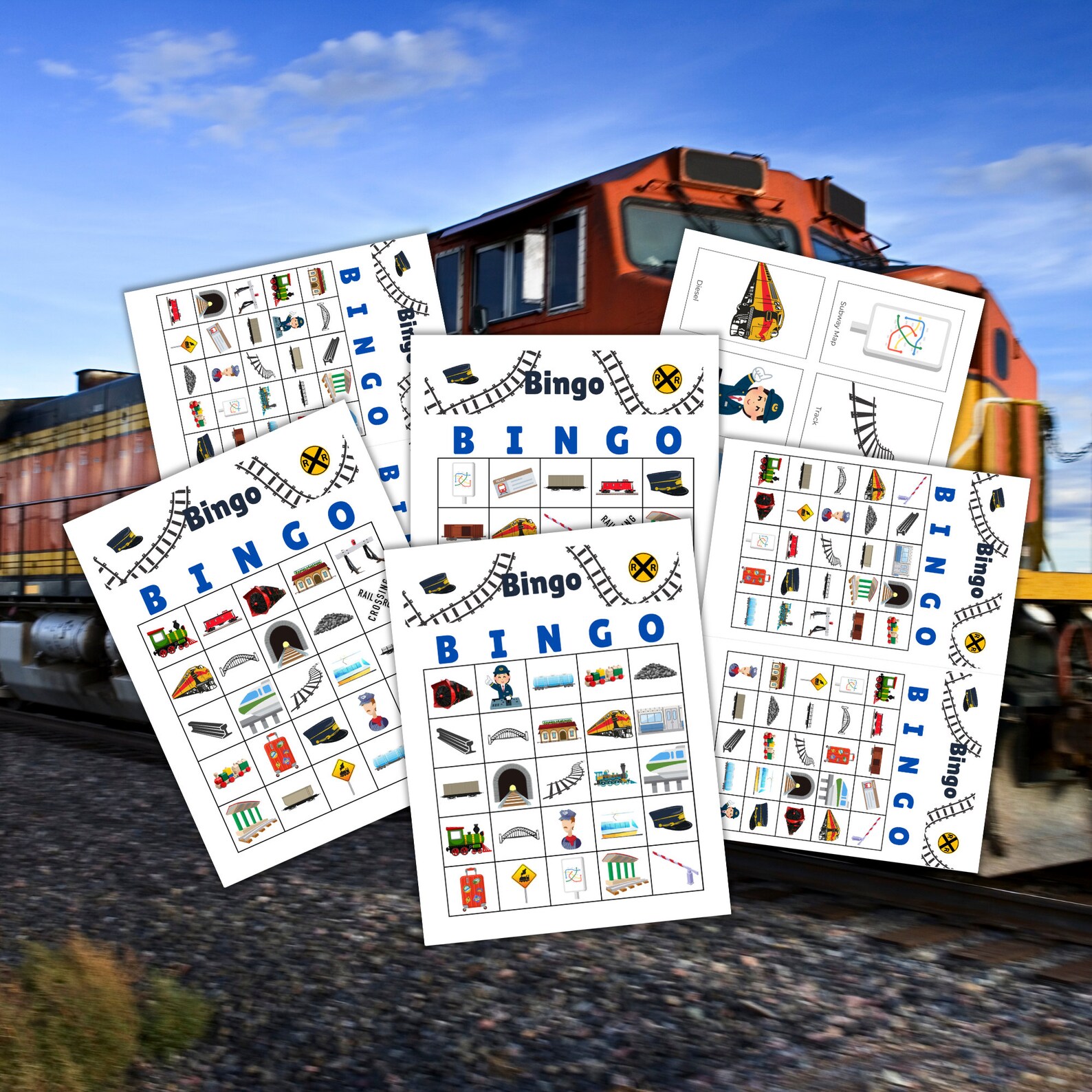 Train Bingo Printable for Birthday Parties, Family Game Night ...