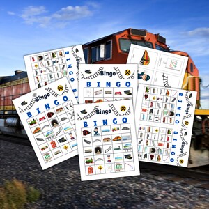 Train Bingo Printable for Birthday Parties, Family Game Night ...