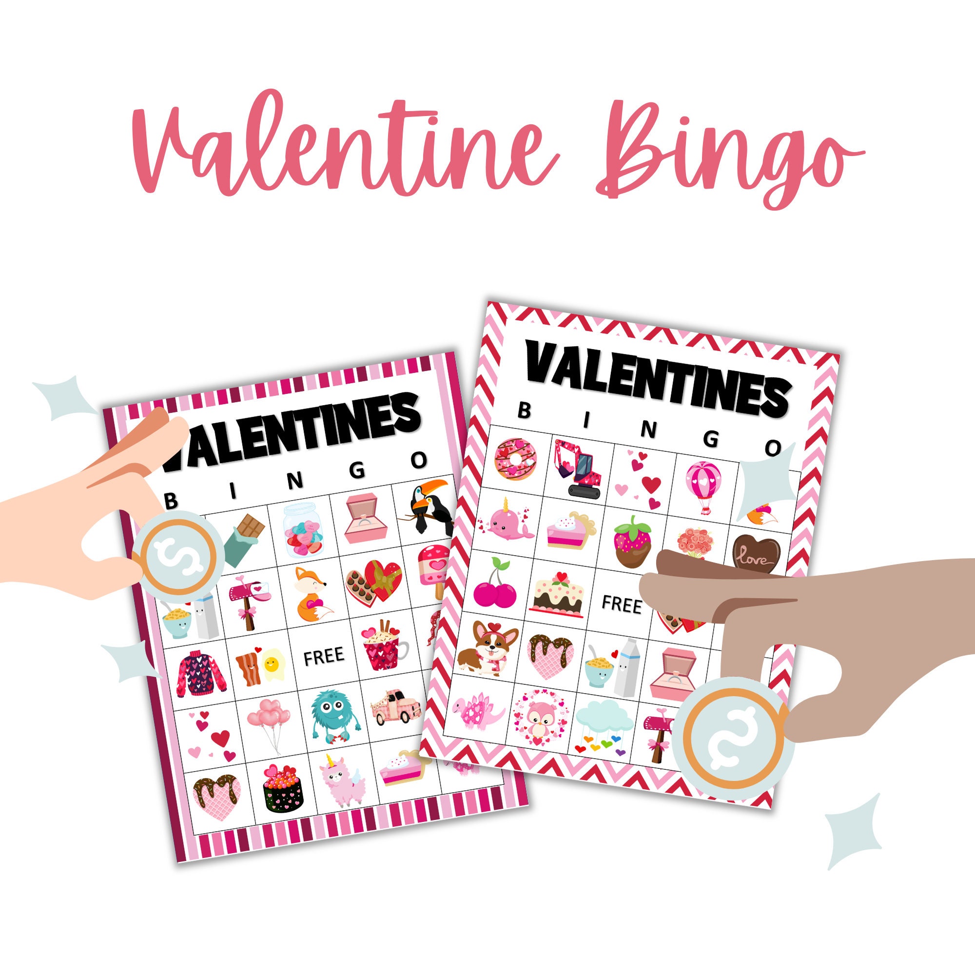 Valentine BINGO Game Printable Valentine's Party Game Seasonal Bingo ...