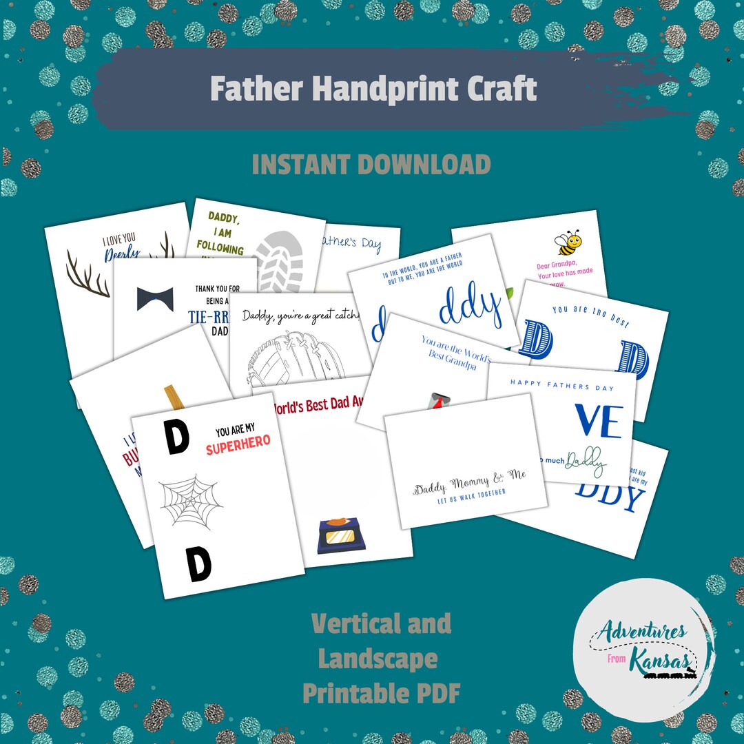Fathers Day Handprint Printable Fathers Day Handprint Craft Printable ...