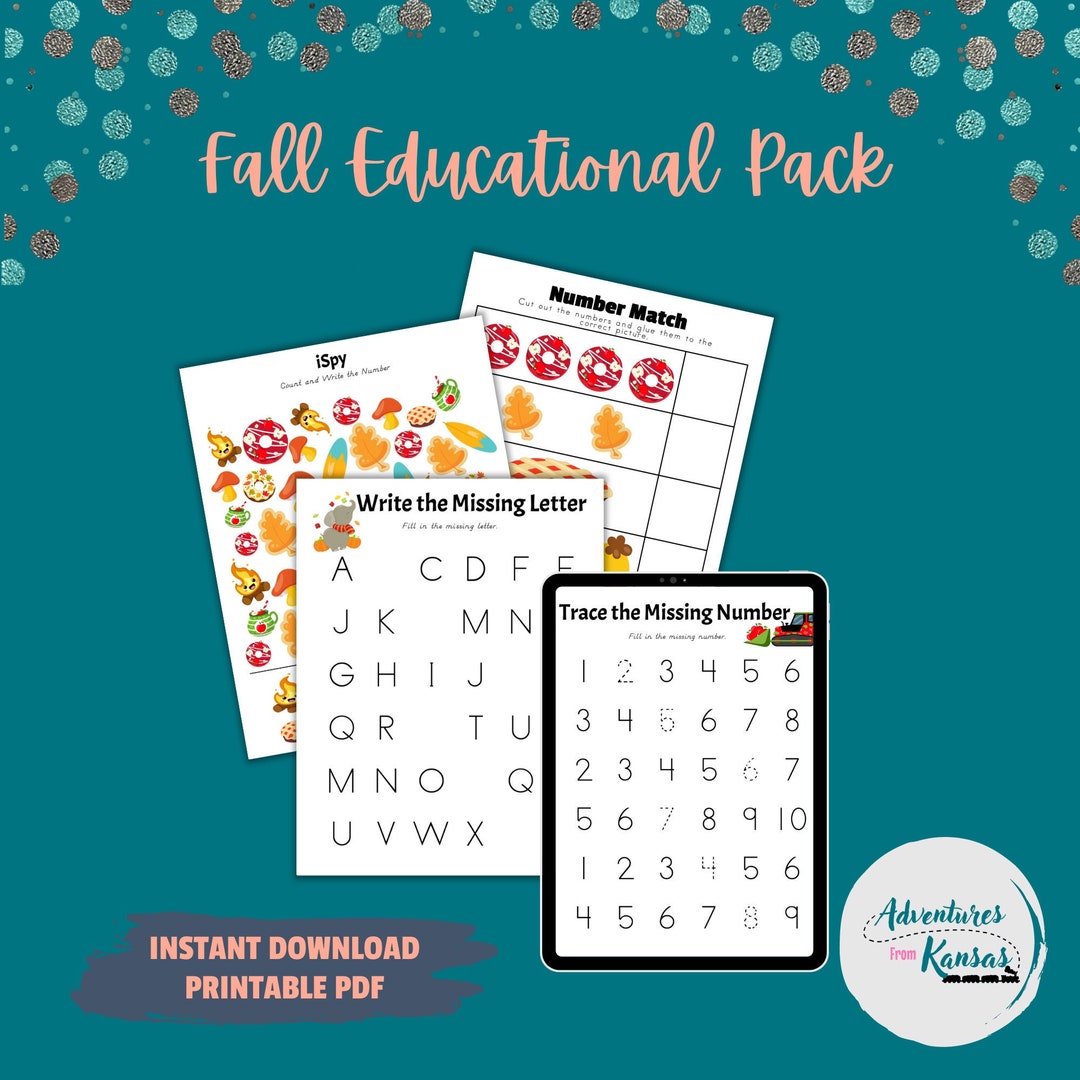 Fall Educational Worksheets for Kids Preschool to 2nd Grade Fall Fun ...