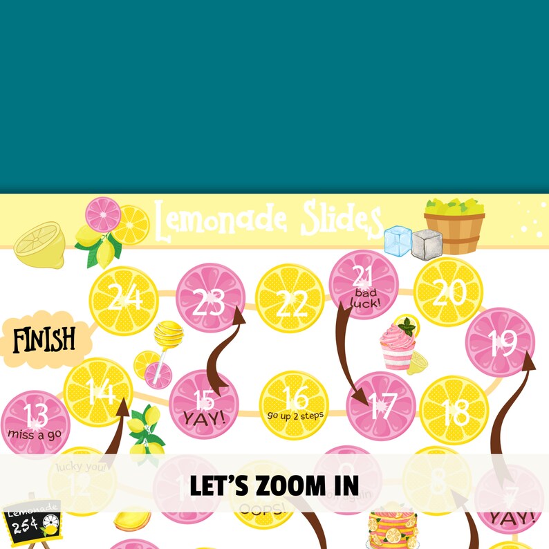 Printable Lemonade Slide Family Board Game - Etsy