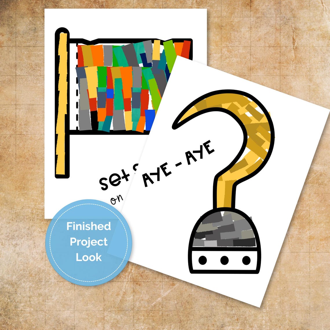 Pirate Unit Art Tear and Paste Craft | Printable Pirate Treasure Chest ...
