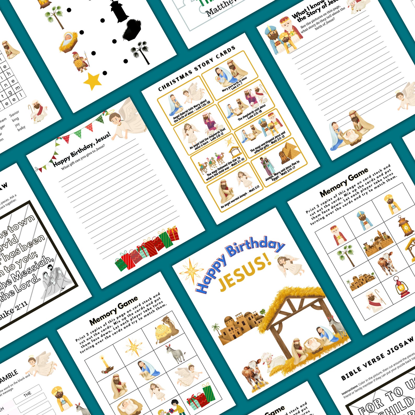 Printable Christmas Nativity Family Activity | Nativity Advent Bible ...