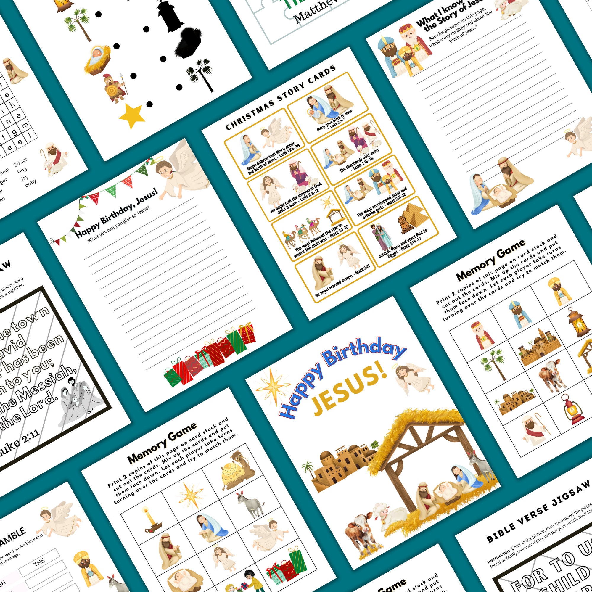 Printable Christmas Nativity Family Activity | Nativity Advent Bible ...