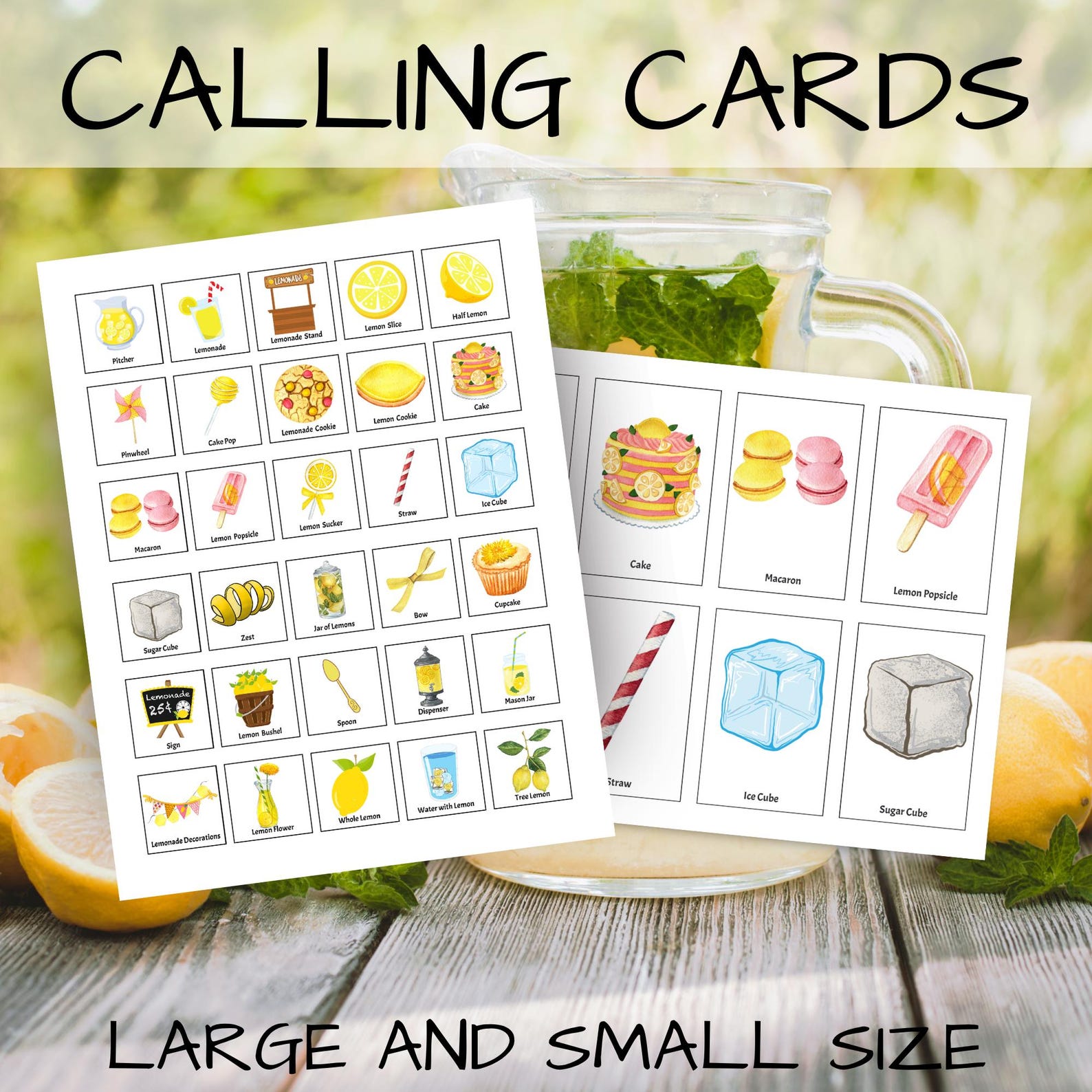 Lemonade Bingo Printable for Birthday Parties, Family Game Night ...