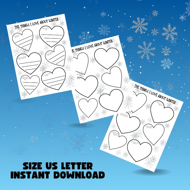 Winter Writing Activity, Favorite Things About Winter Journaling ...