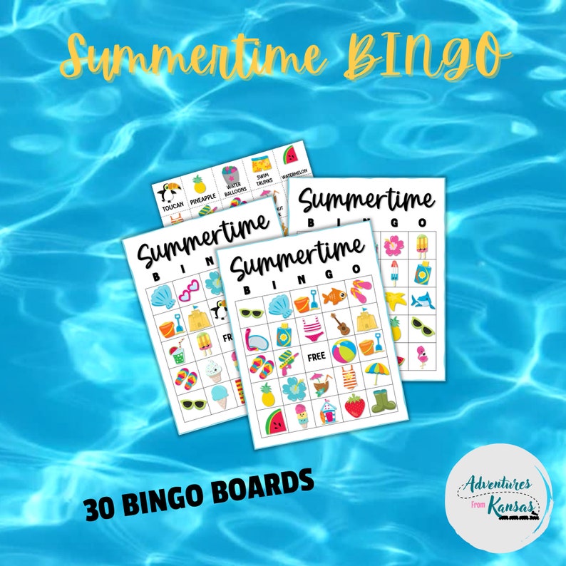 Summertime BINGO Game | Printable Summer Party Game | Seasonal BINGO ...