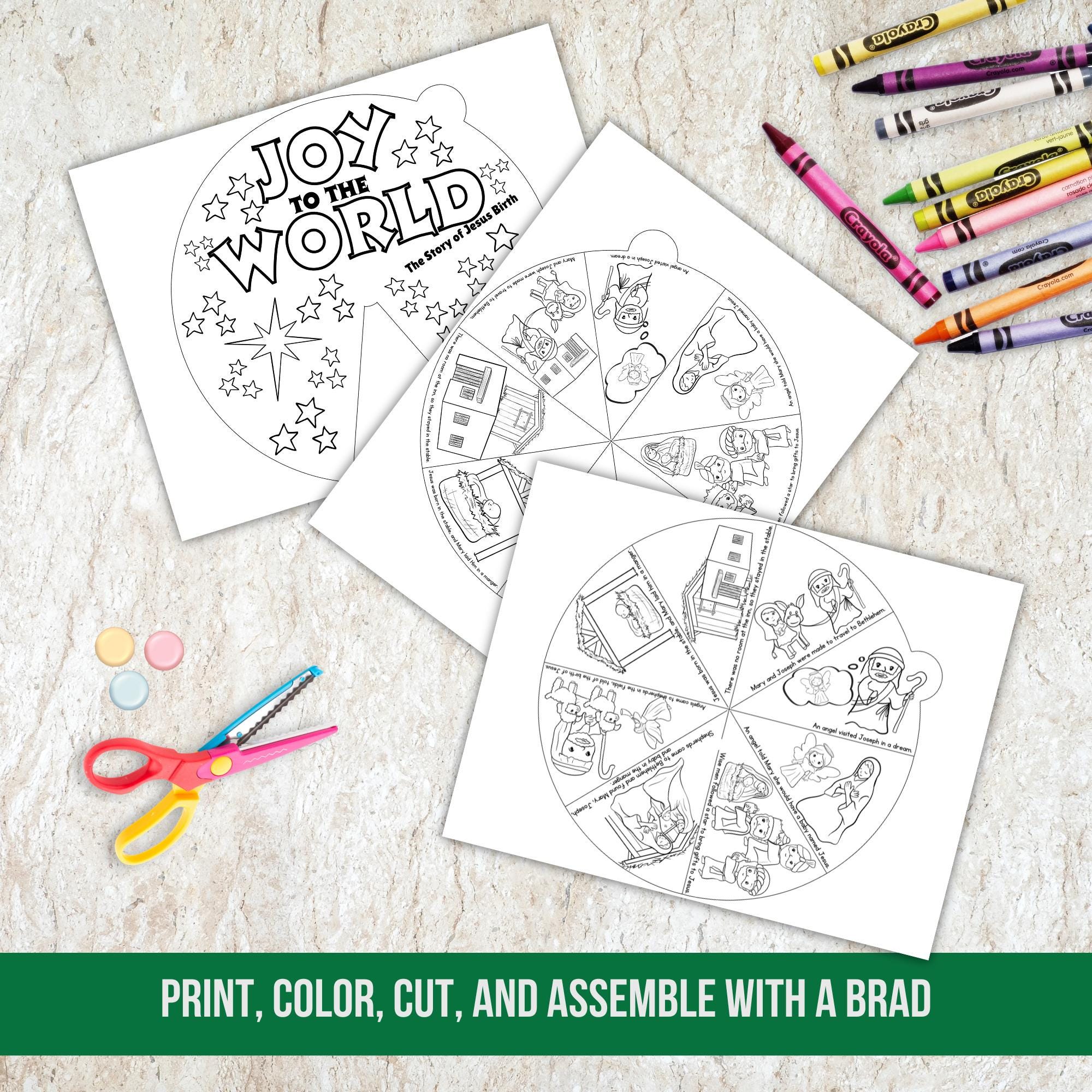 Nativity Spinning Wheel - the Story of Jesus Birth Kids Craft for Early ...