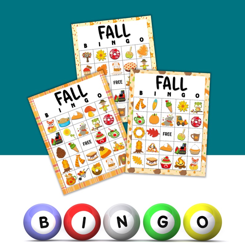 Fall BINGO Game | Printable Fall Party Game | Seasonal Bingo | Fall ...