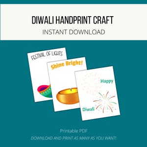 Diwali Handprint Keepsake Gift Craft | Printable Diya Festival of ...
