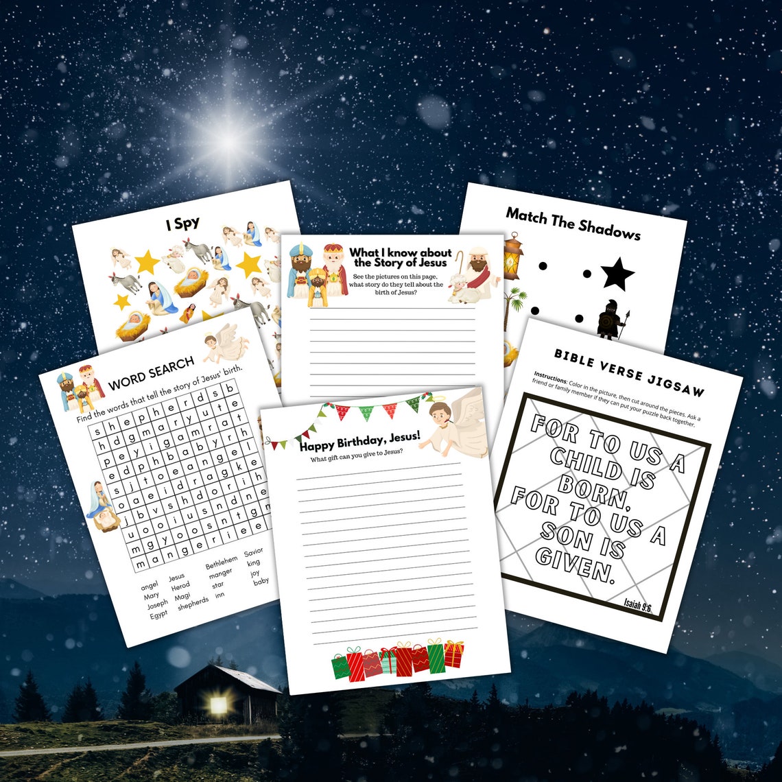 Printable Christmas Nativity Family Activity | Nativity Advent Bible ...