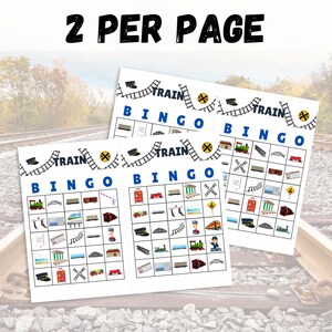 Train Bingo Printable Birthday Parties, Family Game Night, Railroad ...