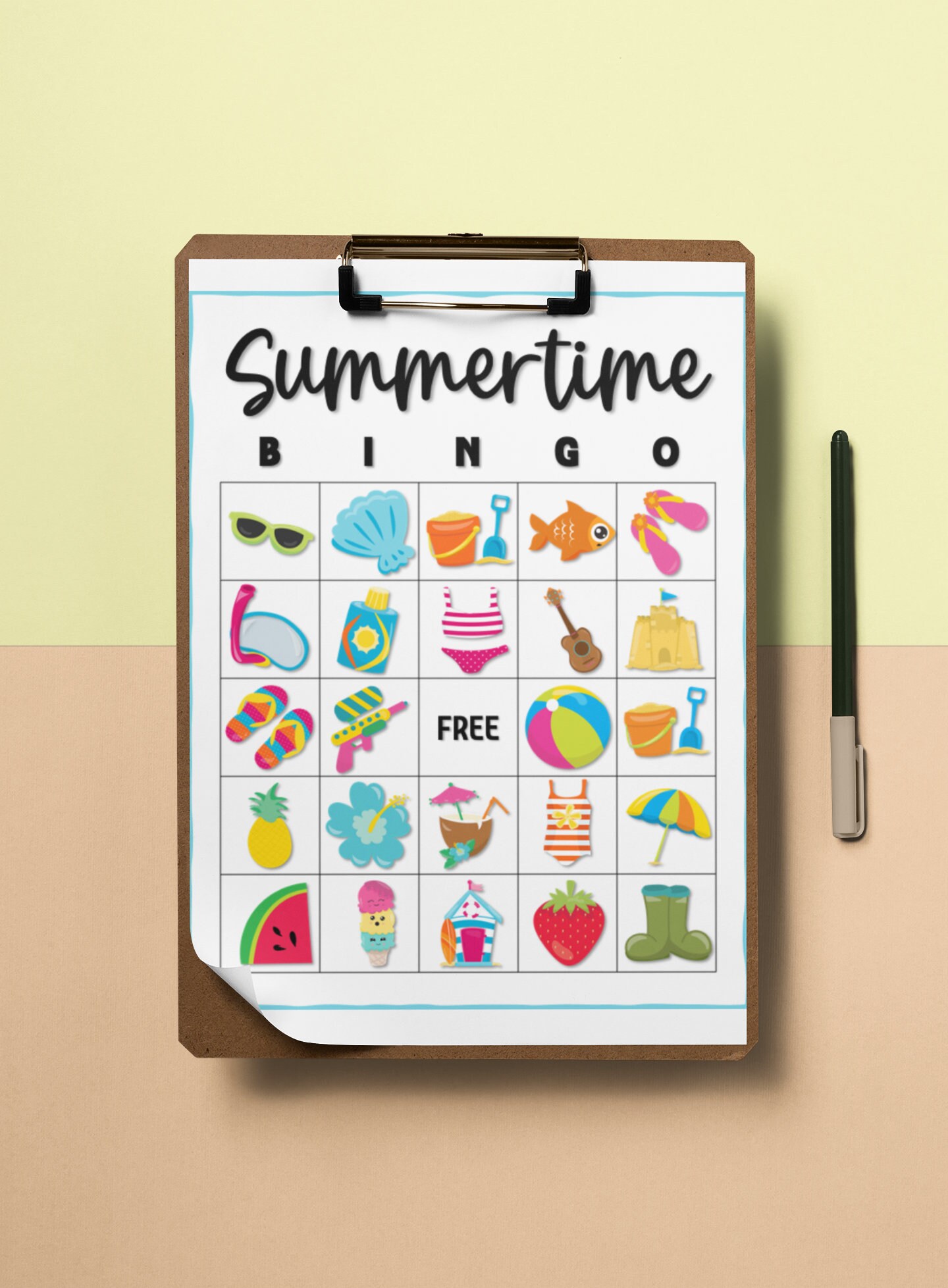 Summertime BINGO Game Printable Summer Party Game Seasonal BINGO Summer ...