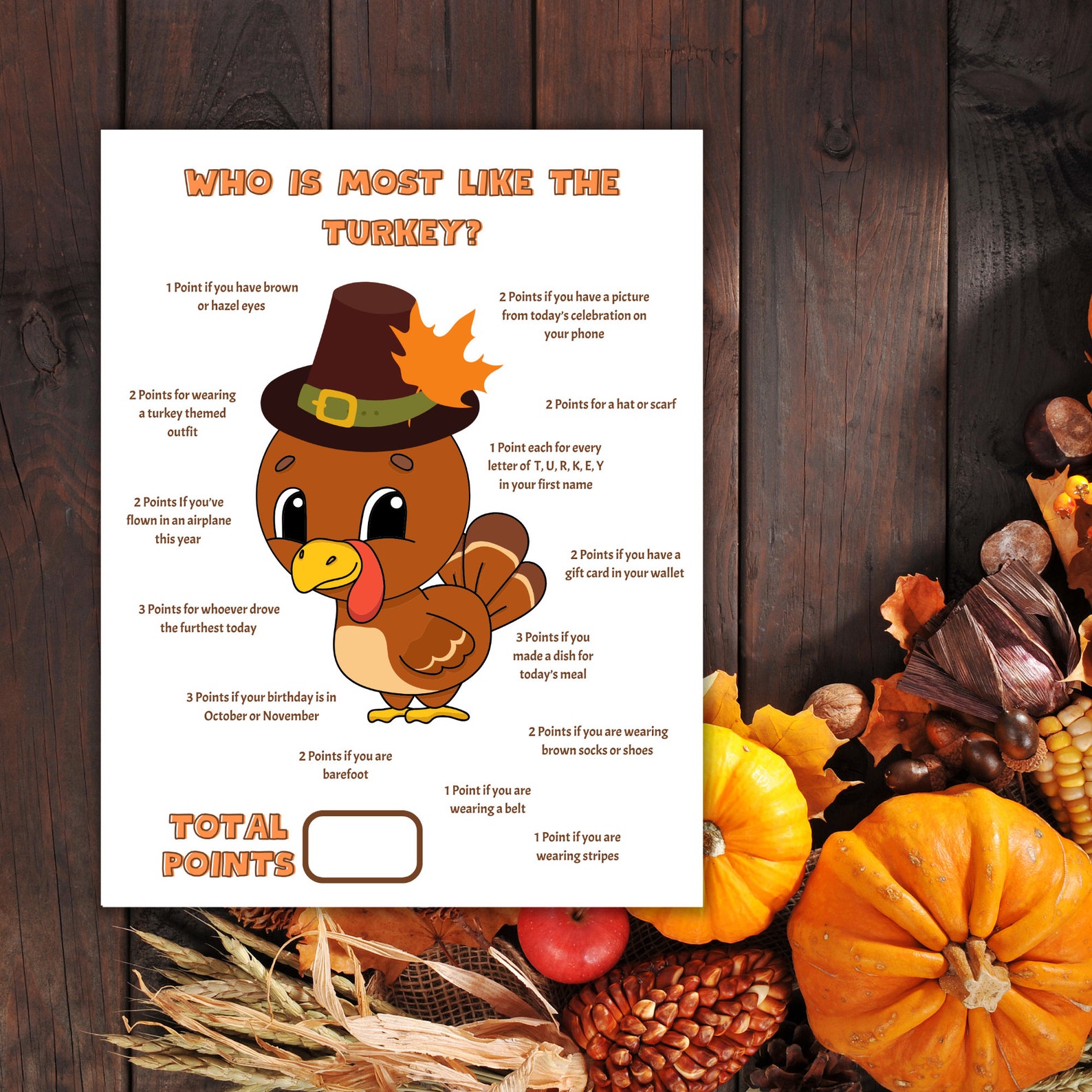 Thanksgiving Game Bundle Printable for Family Gathering and ...