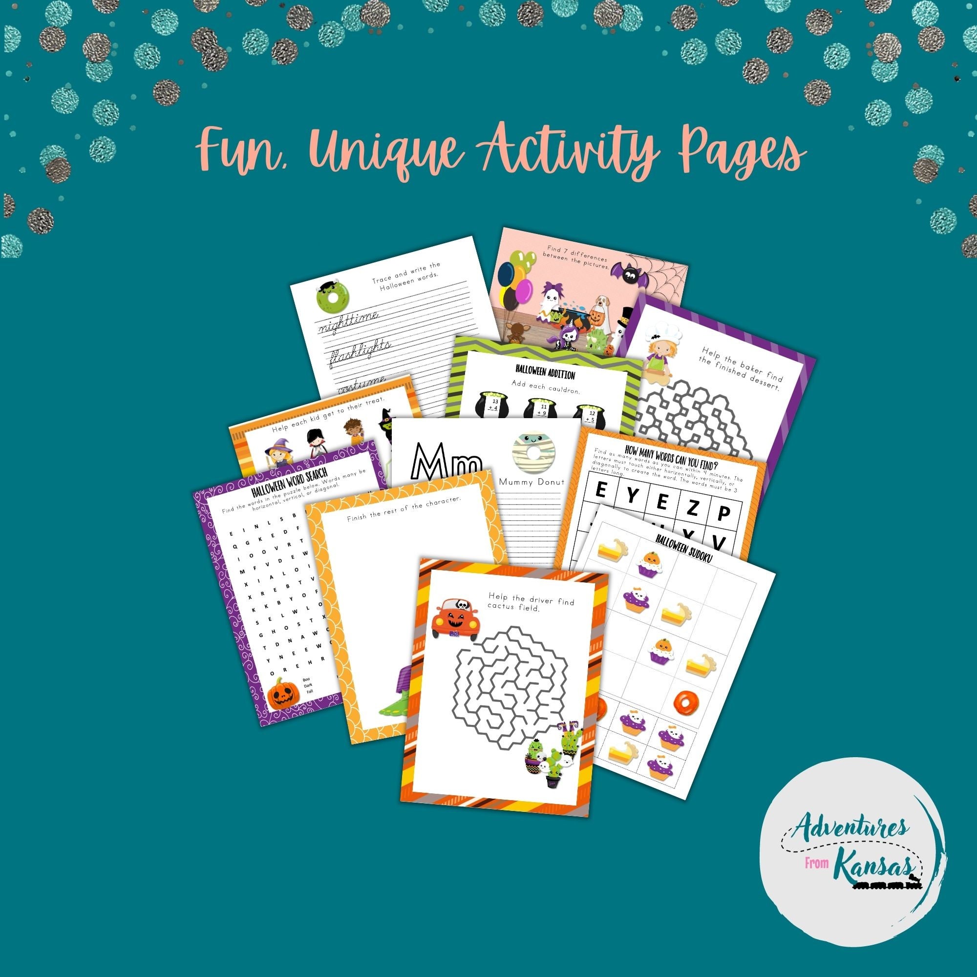 Wacky Halloween Cursive Activity Packet Fun Kids Printable - Etsy