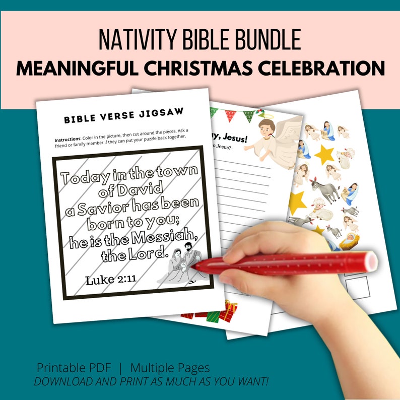 Printable Christmas Nativity Family Activity | Nativity Advent Bible ...