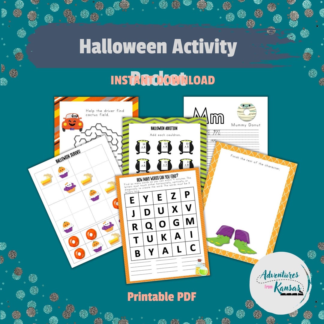 Wacky Halloween Cursive Activity Packet | Fun Kids Printable Halloween ...