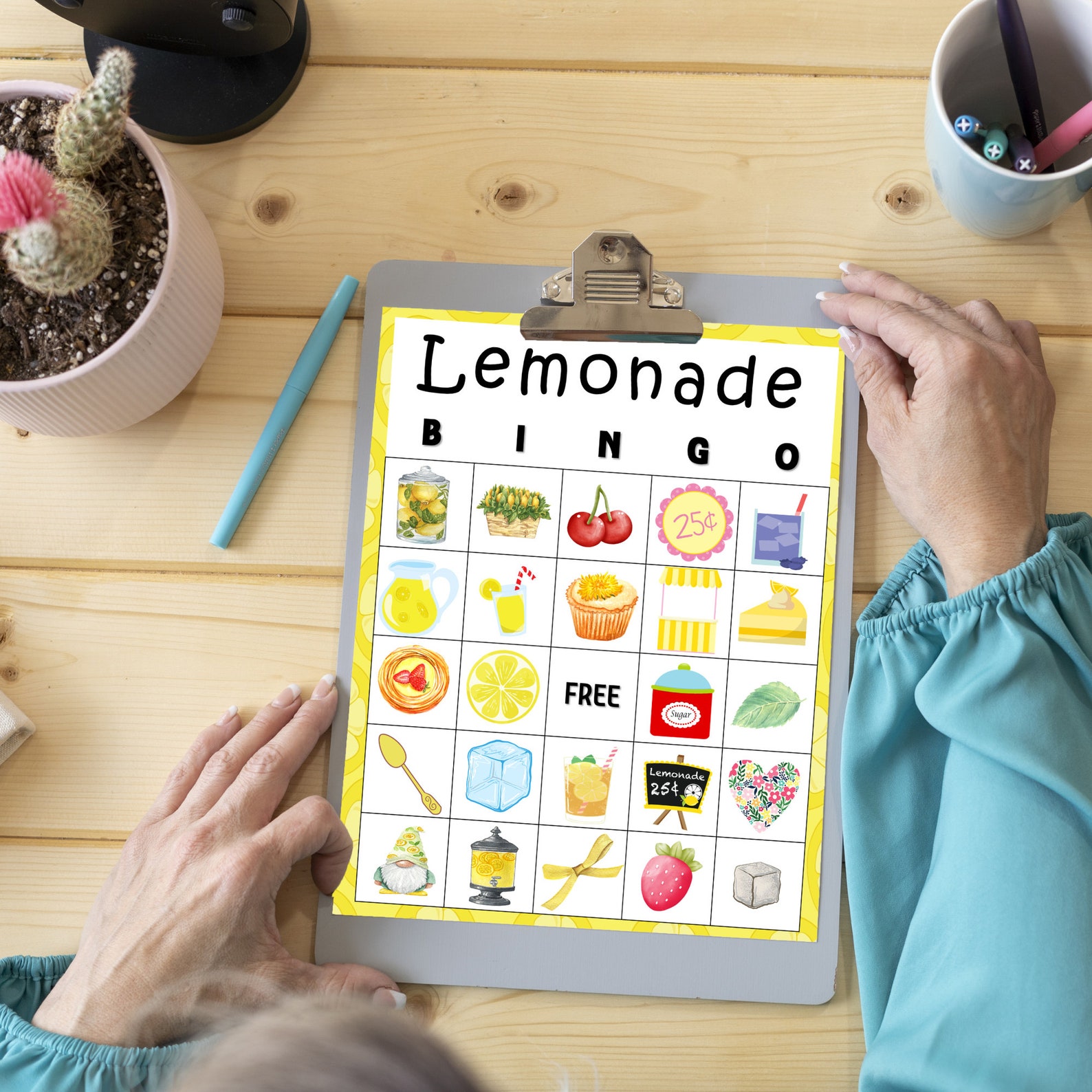 Lemonade Bingo Printable for Birthday Parties, Family Game Night ...