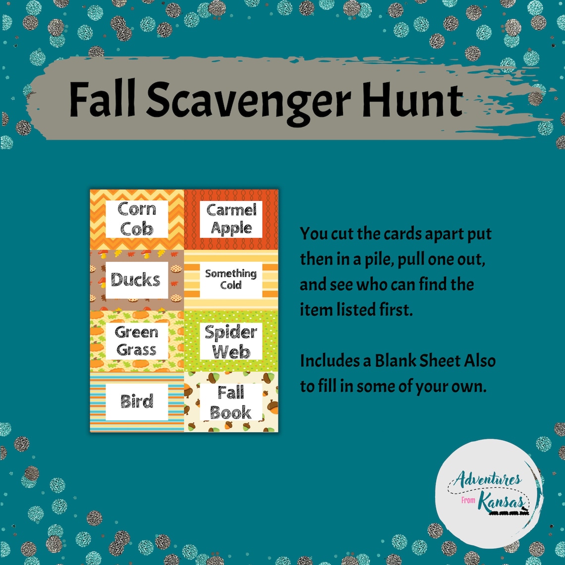 Fall Scavenger Hunt Printable | Scavenger Hunt for Families | Seasonal ...